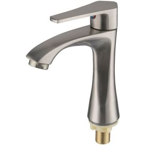 Quality Sleek And Elegant Bathroom Faucet With Slender Columnar Shape And Arc Water for sale