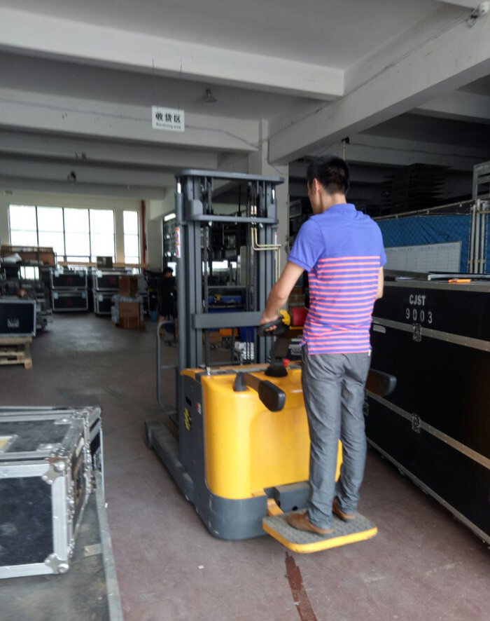 Counterbalanced Electric Stacker Forklift , AC Motor Electric Pallet ...