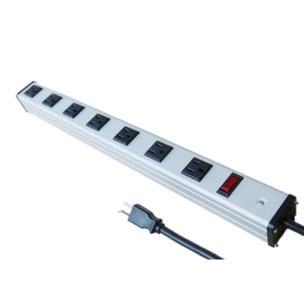 Quality Multi Plug 7 Way Power Outlet Bar With Surge Protection Aluminium Alloy Shell for sale