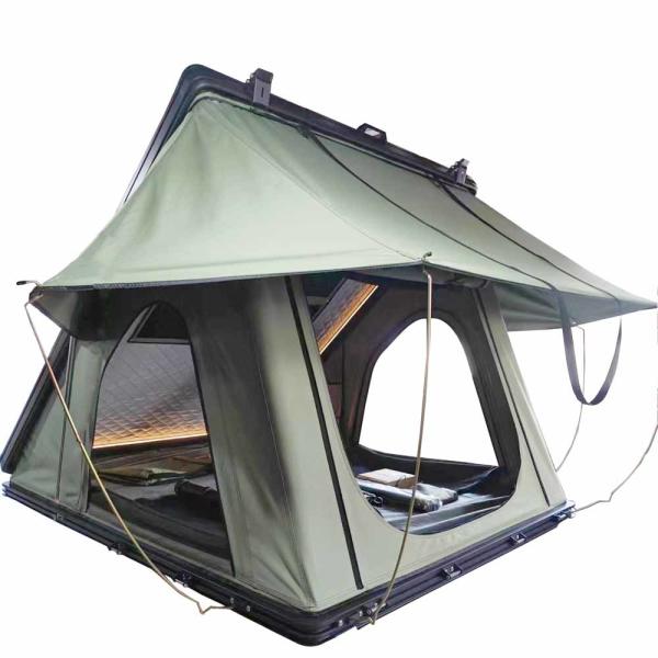 Quality Outdoor Light Dark Grey Hard Shell Rooftop Tent 202*122*5cm Mattress Size for sale