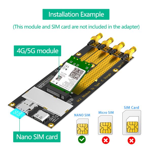 Quality Customized PCI-E NGFF To M 2 NVME Adapter For RM500Q RM500U Module for sale