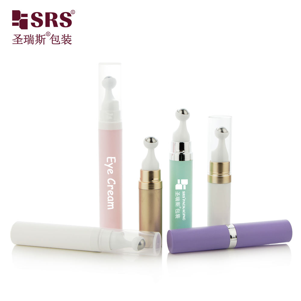 Quality A0035 7.5ml 10ml 15ml Empty Snap On Design Airless Roll On Bottle For Eye Serum for sale