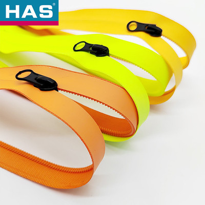 Quality Auto Lock #7 Waterproof Zipper Orange / Yellow Waterproof Zipper for sale