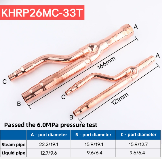 Quality Hailiang Copper Refnet Joint for Hitachi VRF 150-400mm Branch Pipe for sale