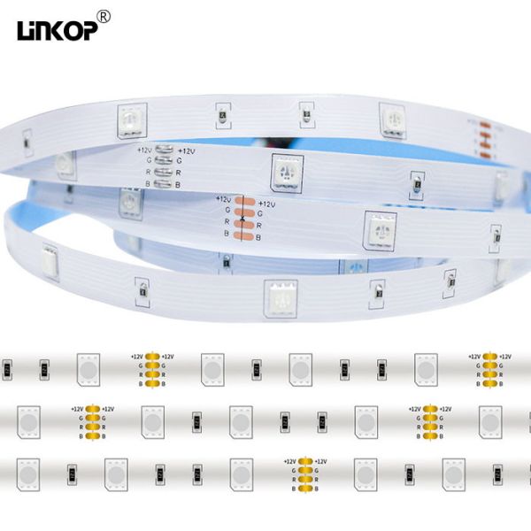 Quality Flexible Customizable Led Strip Lights Ip20 18leds Smd 5050 30000h Pvc for sale