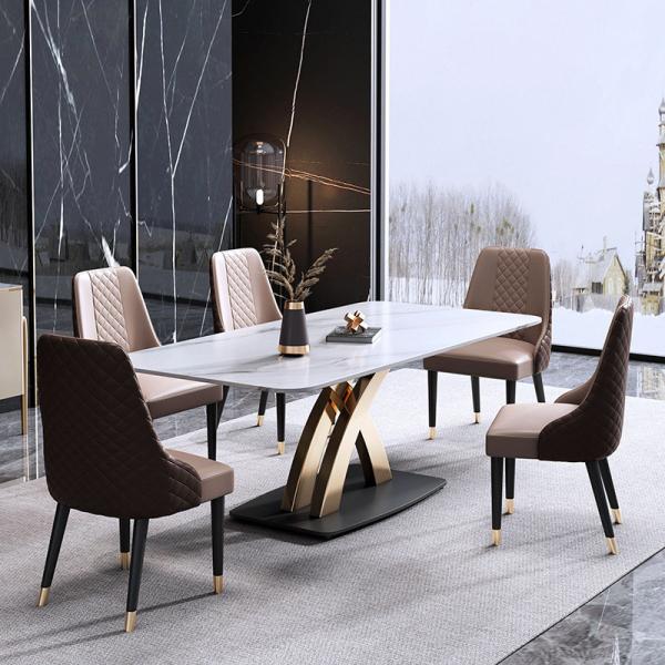 Quality OEM Black Dining Table Marble Onyx Modern Furniture for sale