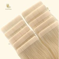 Quality Blonde Color Raw Hair Tape in Hair Extensions Shedding No Customization for sale