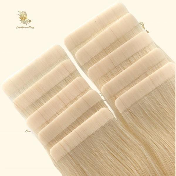 Quality Blonde Color Raw Hair Tape in Hair Extensions Shedding No Customization Customized Request for sale