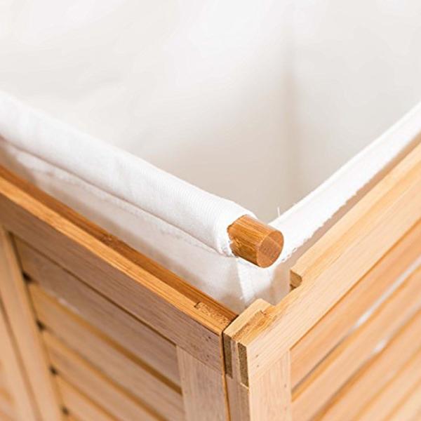 Quality 100L Bamboo Laundry Hamper Basket For Dirty Clothes Storage for sale