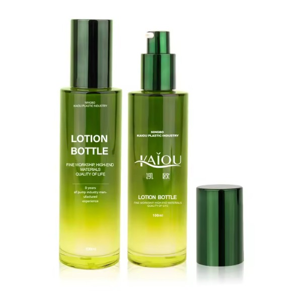 Quality Round Empty Plastic Pump Bottles Green Body Lotion Packaging Eco Friendly for sale