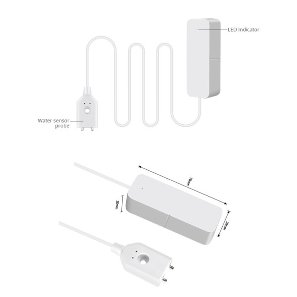 Quality ABS Tuya Wireless Water Leakage Detector Smart Alarm Sensor AAA Battery for sale