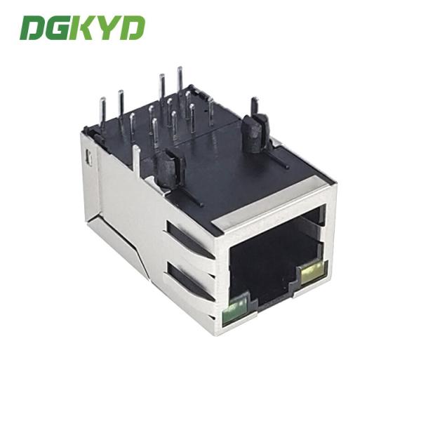 Quality DGKYD311B029DB1A4DN PCB Mount Integrated Magnetics RJ45 Jack Module Tab Up Cat5 for sale