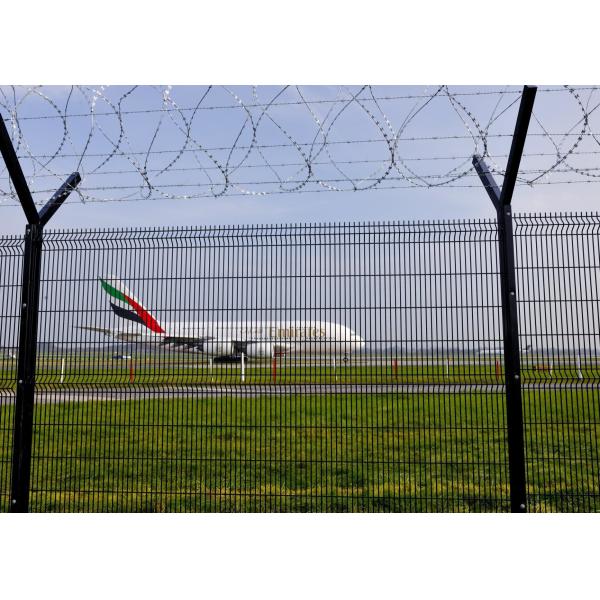 Quality Height 2400mm Round Post Airport Security Fencing for sale