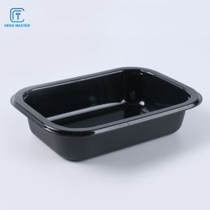 Quality Black 20*15*6cm Disposable Airline CPET Food Trays for sale