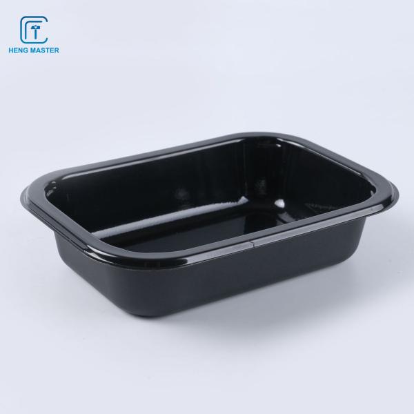 Quality Black 20*15*6cm Disposable Airline CPET Food Trays for sale