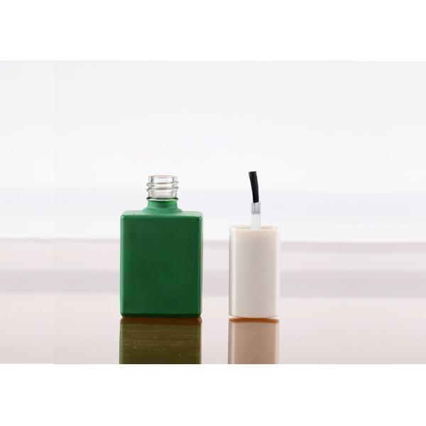 Quality Green Glass Empty Fingernail Polish Bottles 12ml Screen Printing Surface for sale