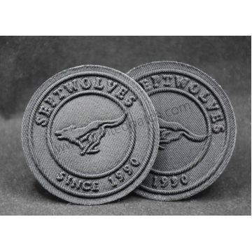 Quality Thickness 2.5mm Lycra Fabric Embossed Patches Silk Screen Printing for sale