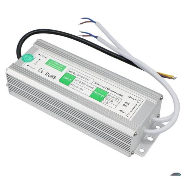 Quality Single Output Silver Waterproof IP67 Power Supply 10W 12V 24V 5V 90-270V AC DC C for sale