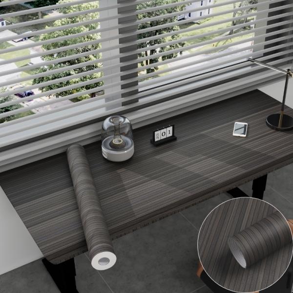 Quality Self-Adhesive PVC Wood Grain Wallpaper Waterproof Brown for sale
