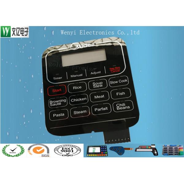 Quality Mirror Effect Backlit Membrane Touch Switch Fast Response Capability Customized for sale