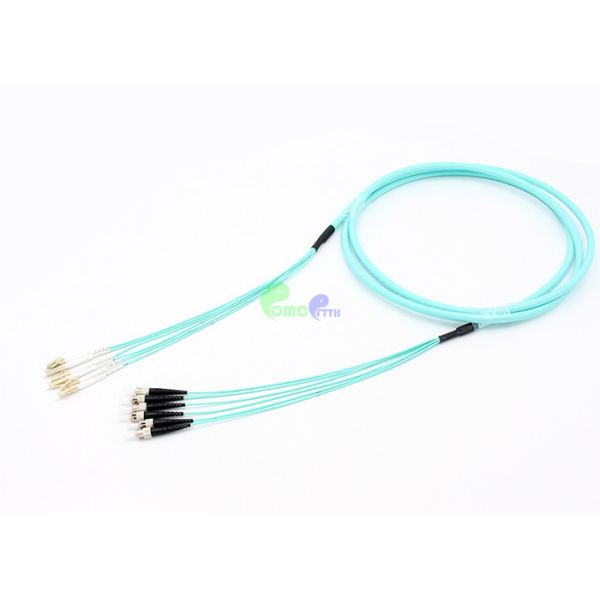 Quality LC - ST Fiber Optic Patch Cables 6 Cores MM 50 / 125  Fanout 2mm Tails Multifibers for sale