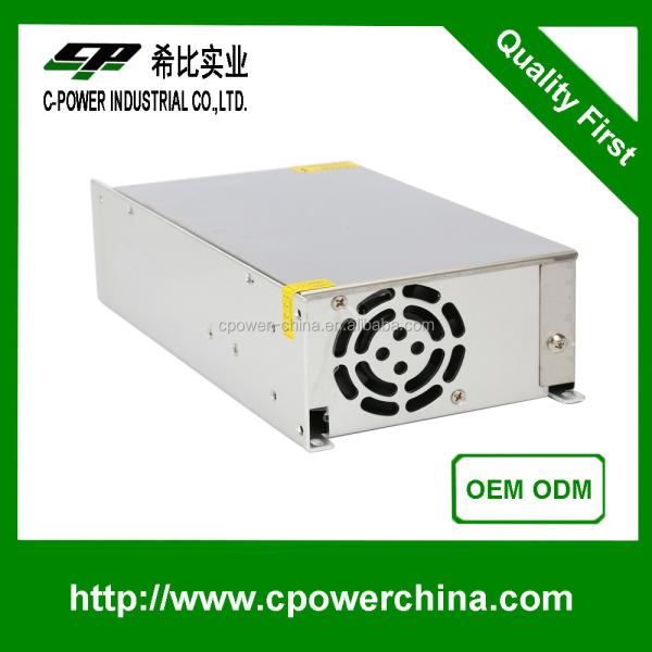 Quality Top-10 AC DC 24V 36V 48V 600W High Voltage Power Supply with Output Frequency 50 for sale