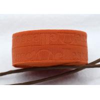 Quality Debossed Customized Logo On 25mm Nylon Elastic Webbing 25mm for cycling wear for sale