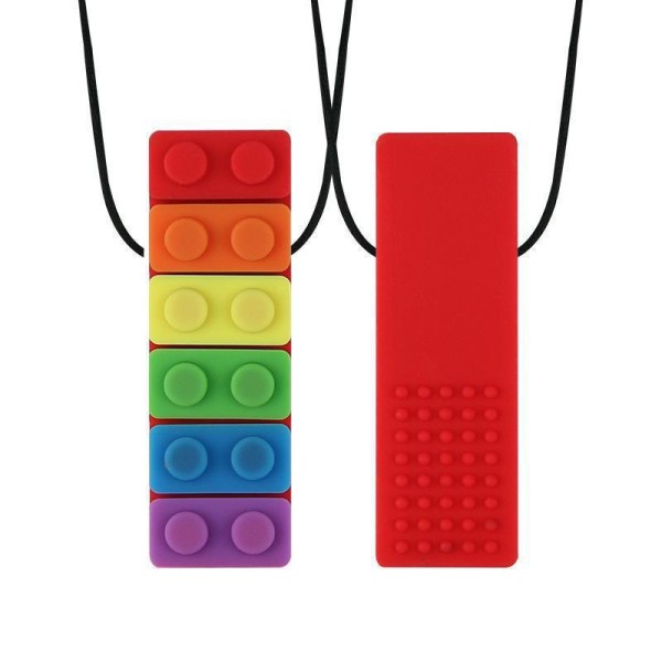Quality Single-Color Rainbow Silicone Building Block Chewing Stick for Children, BPA-Free Teething Toy, Factory Direct Wholesale for sale