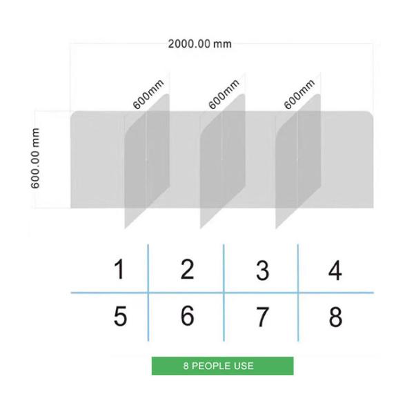 Quality Transparent 73MPa 5mm Plexiglass Sneeze Guard for sale