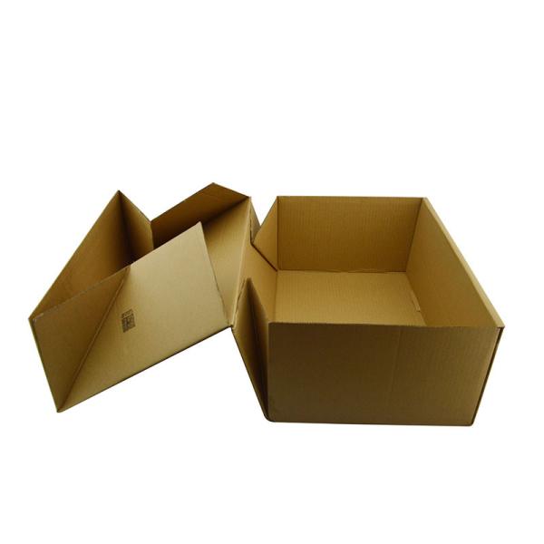 Quality Nature Brown Custom Logo E flute Foldable Carton Box For Packing for sale