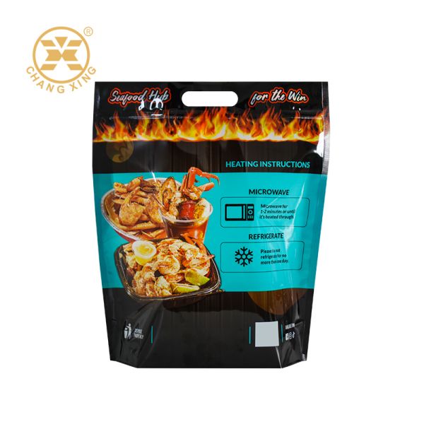 Quality Customized Logo Printed Food Grade Packaging Plastic Beef Steak Meat Frozen Food Seafood Bag for sale
