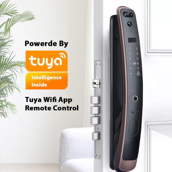 Quality 3D Digital Face Recognition Smart Door Lock Tuya App Access Control for sale