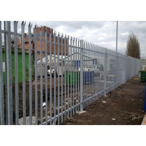 Quality Weatherproof Galvanized 3ft Steel Palisade Fencing For Car Parks for sale