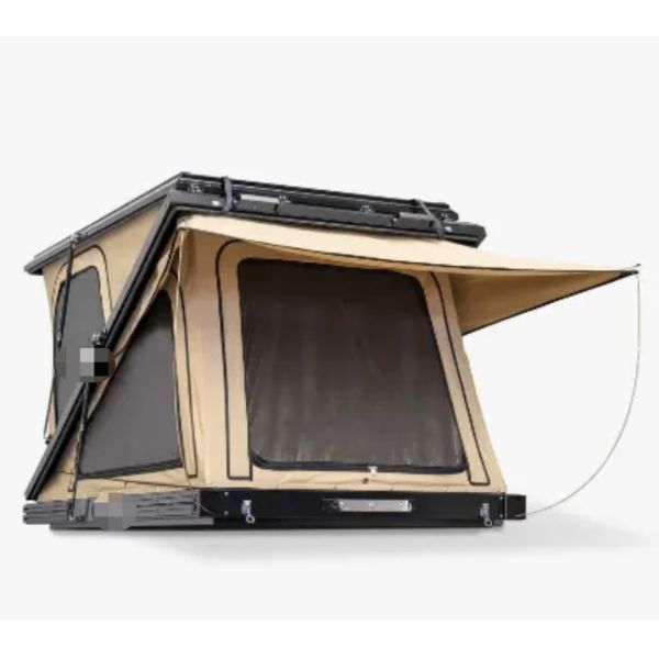 Quality Waterproof Outdoor 4 Person All season Canvas Car Top Tent With Windows / Doors for sale