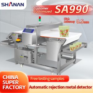 china Food Grade Conveyor Belt automatic rejection Metal Detector machine with CE