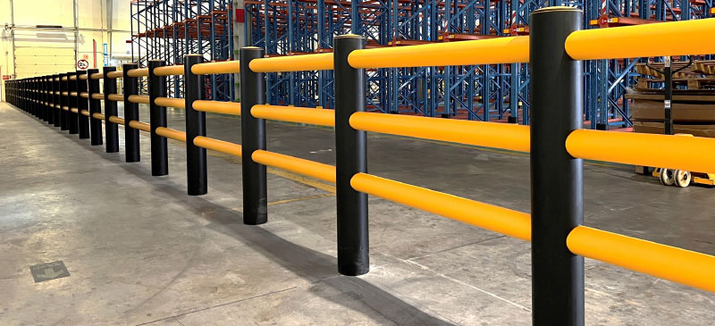Flexible Pedestrian Barrier  Anti-Collision Guardrails Warehouse Safety Barrier Traffic Guardrails