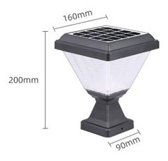 Quality Solar Waterproof Led Post Lights Outdoor Column Headlight Pillar Fence Lamp with for sale