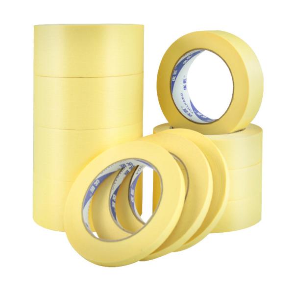 Quality Rubber Glue Painting Yellow Adhesive Masking Paper Tape for sale