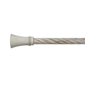 Quality 3D Pattern Curtain Rod Finials White Sweep Gold Curtain Rod Set for sale
