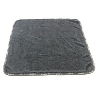 Quality 16"X16" Microfiber Car Buffing Towel Black Ultra Thick 800GSM Twist Pile 70% for sale
