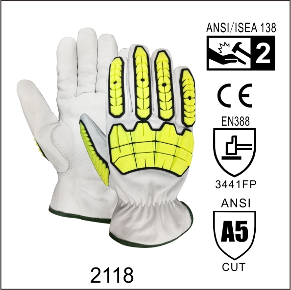 Quality 360 Degree Impact & Anti-cut Full Protection Leather gloves for sale