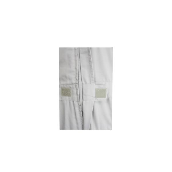 Quality 280GSM Twill 3/1 Flame Retardant Coverall Multi Pockets Light Gray for sale