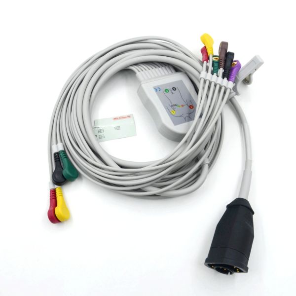 Quality Compatible Zoll 10 Leads Snap Type IEC Standard EKG Cable and Wires for sale