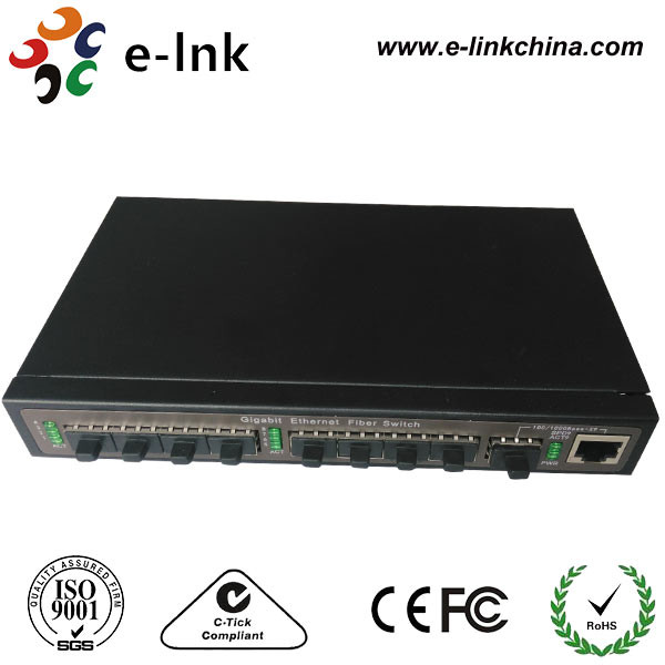 Quality Unmanaged Gigabit Ethernet Fiber Optic Hub Switch Multimode / Single Mode for sale