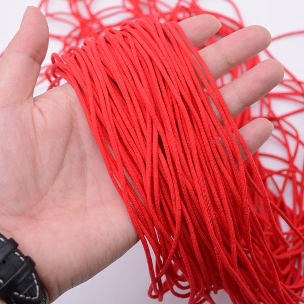 Quality 3mm 5mm 8mm Stretch Round Flat Earloop Macrame Elastic Rope Cord for sale