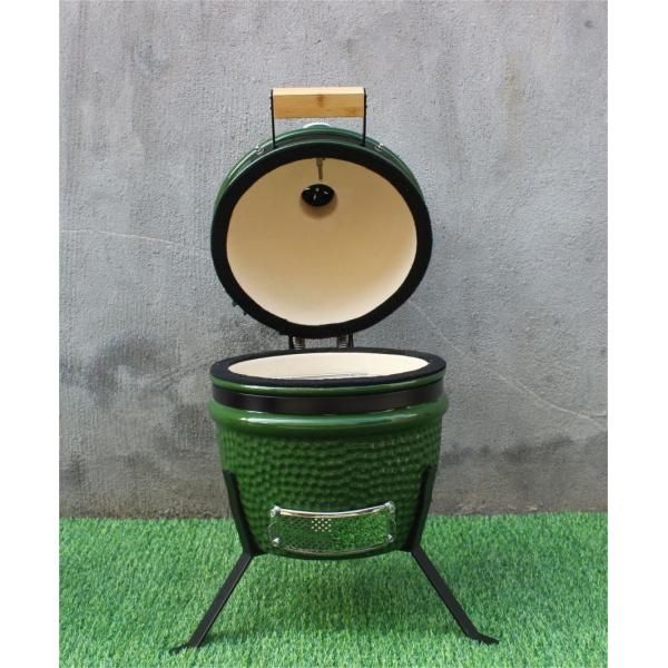 Quality Green Color Outdoor 13 Inch Ceramic Charcoal Cooker 33cm for sale
