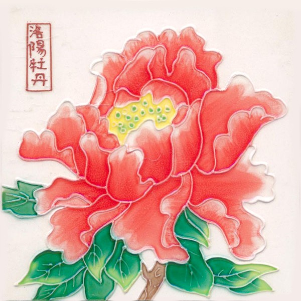 Quality Wholesale Flower Pattern Hand Painted Ceramic Tabletop Art Piece Tiles. for sale