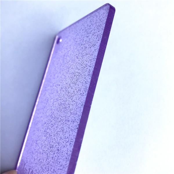Quality Purple 4x8 Glitter Acrylic Sheets SGS Transparent Plastic Board for sale