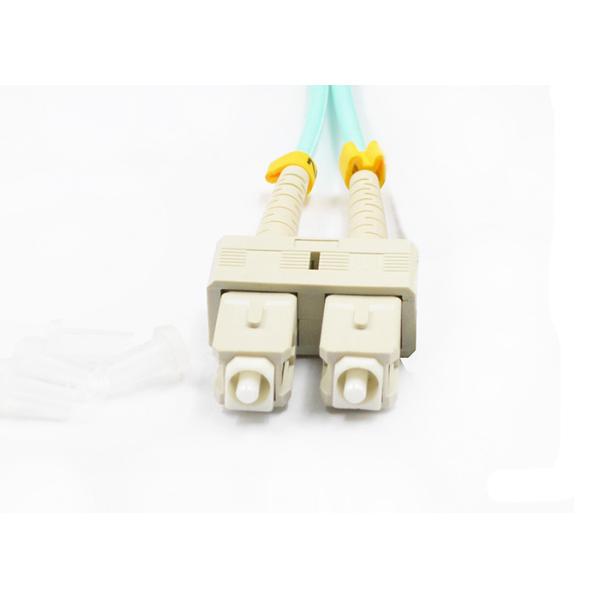 Quality SC - SC Duplex Fiber Patch Cord , 10GB OM3 3MM Fiber Optic Patch Cable for sale