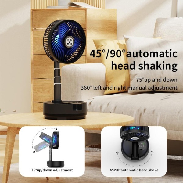 Quality 9 Speed Levels LED Adjustable Table Fan Type-C USB Emergency Power Supply Socool Fan 20000mAh with Rechargeable Battery for sale